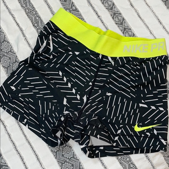 Nike | Shorts | Nike Pro Black And Yellow | Poshmark